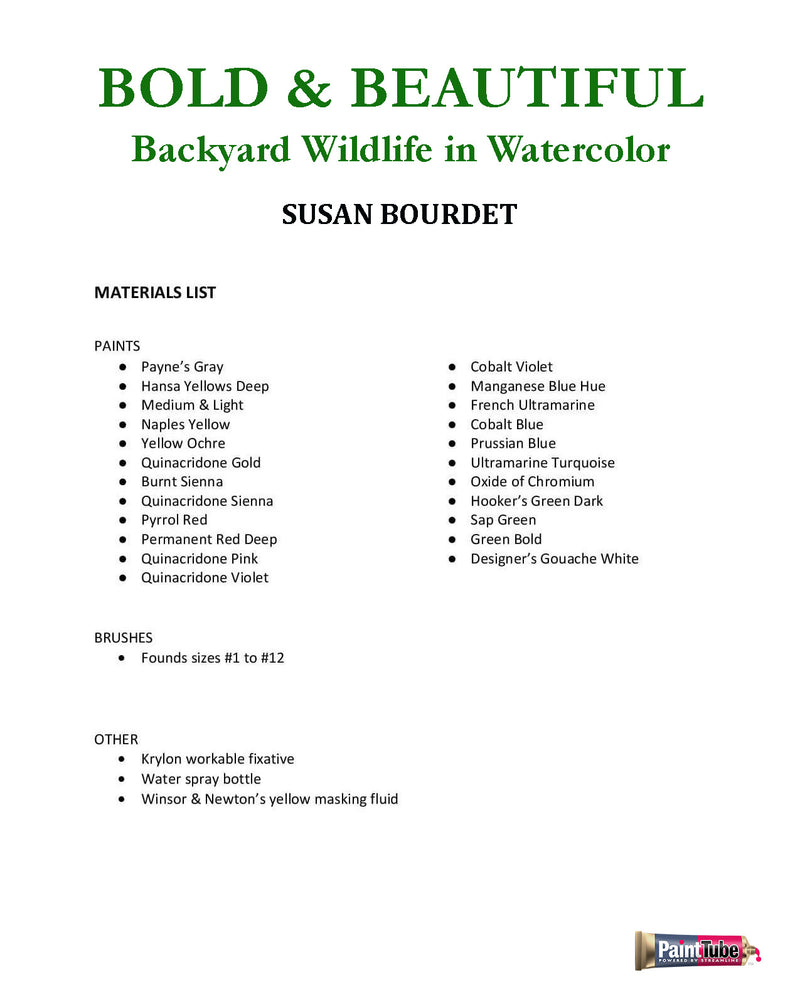 Susan Bourdet: Bold & Beautiful: Backyard Wildlife in Watercolor ...