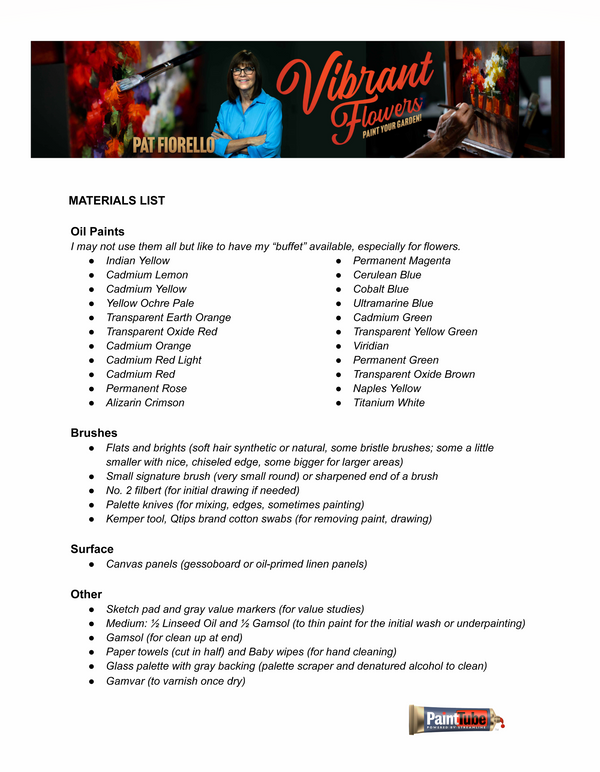 Pat Fiorello: Vibrant Flowers-Paint Your Garden! - PaintTube.tv