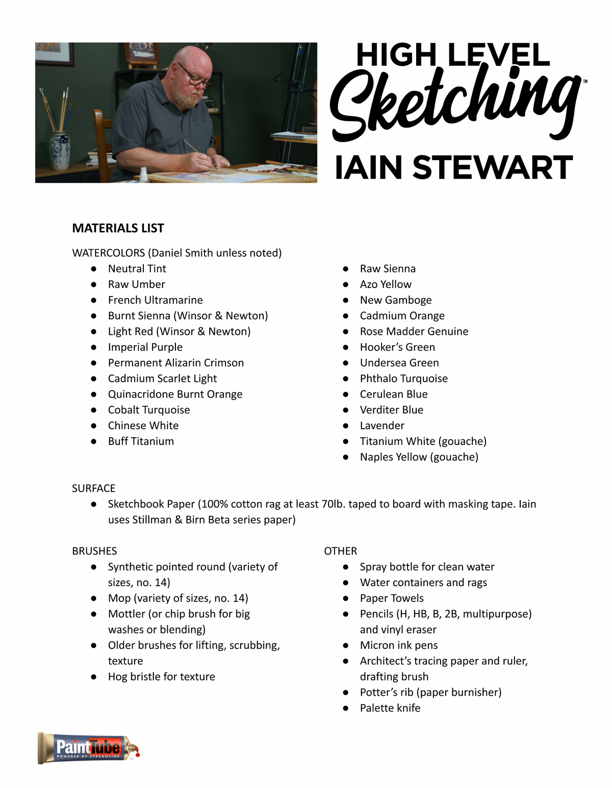 Iain Stewart: High Level Sketching - PaintTube.tv