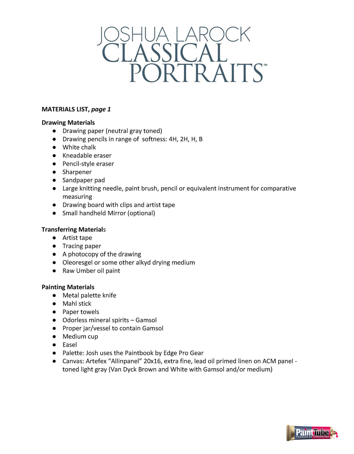 Joshua LaRock: Classical Portraits - PaintTube.tv