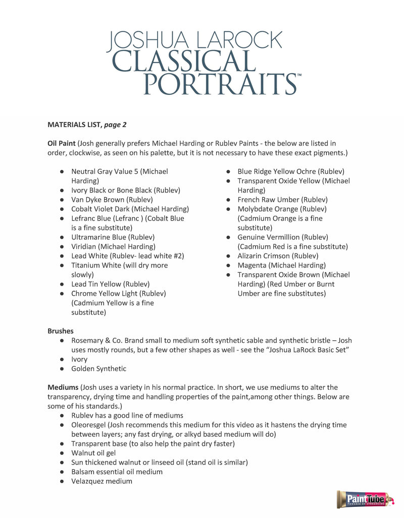 Joshua LaRock: Classical Portraits - PaintTube.tv