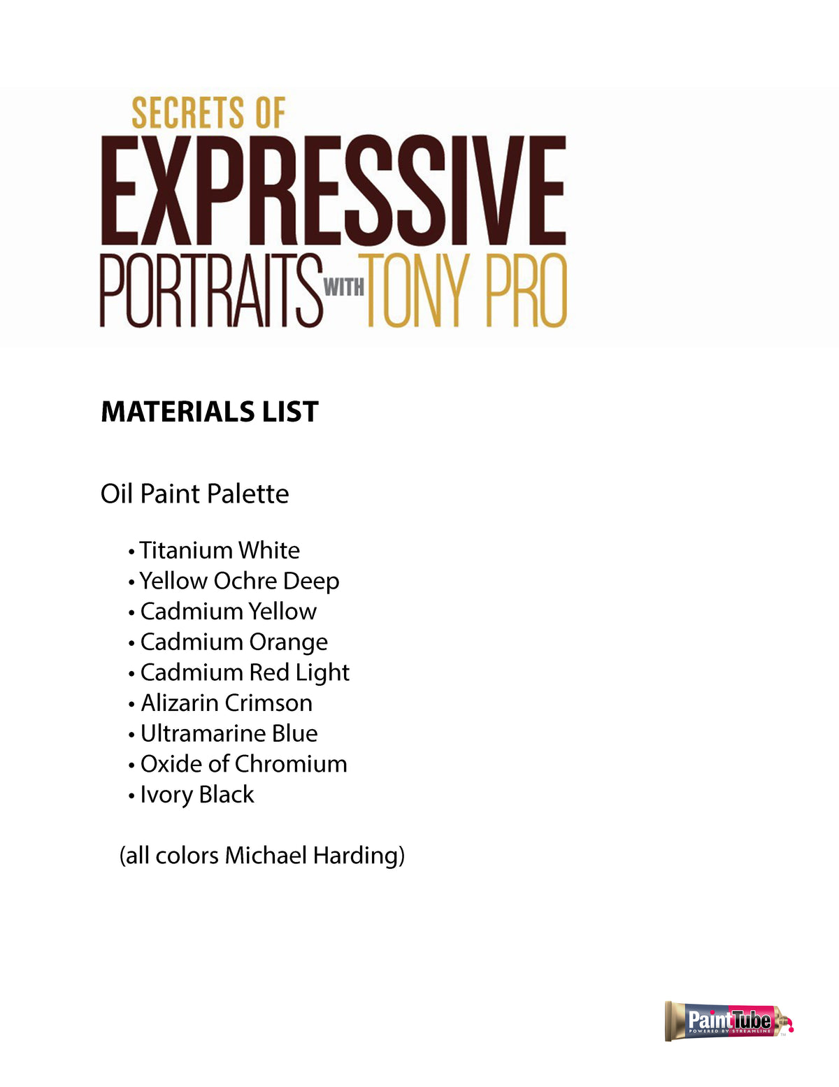 Tony Pro - Secrets of Expressive Portraits - PaintTube.tv