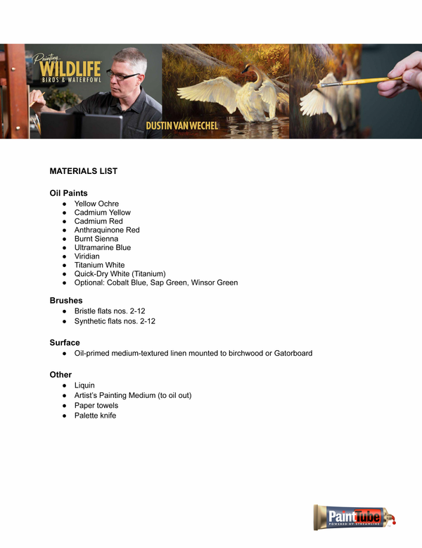 Dustin Van Wechel: Painting Wildlife: Birds and Waterfowl - PaintTube.tv