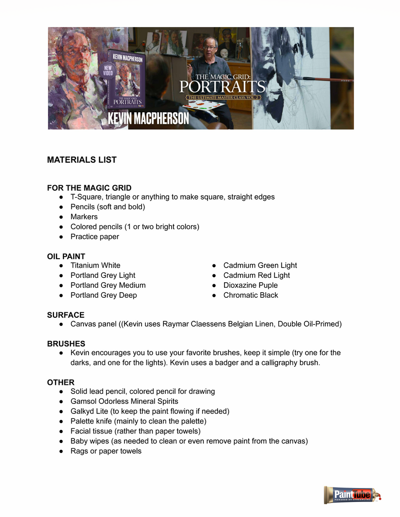 Kevin Macpherson: The Magic Grid - Portraits - PaintTube.tv