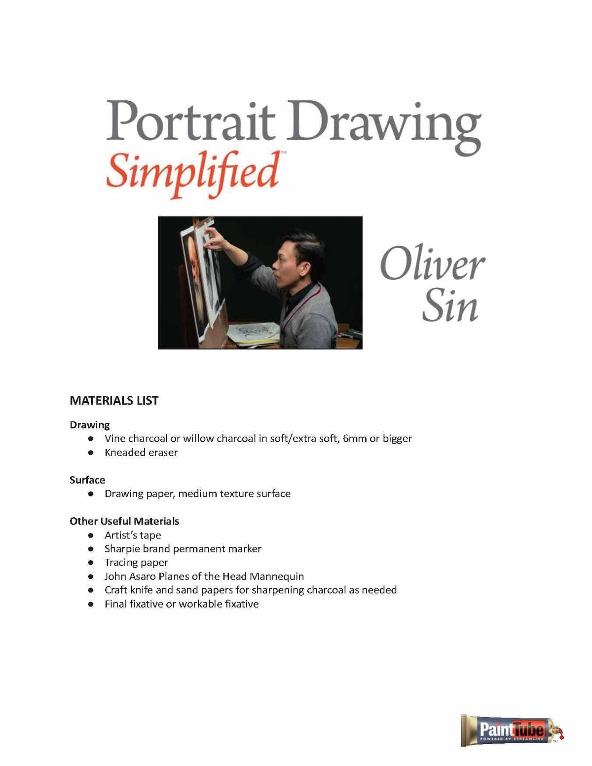 Oliver Sin: Portrait Drawing Simplified - PaintTube.tv