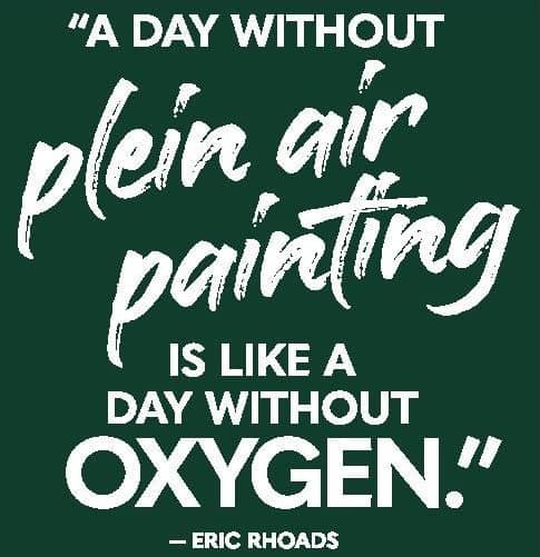 Green Plein Air T-shirt - PaintTube.tv